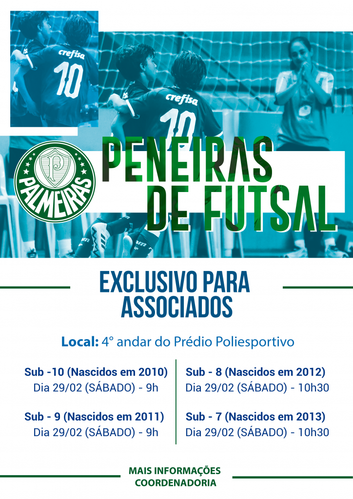 Palmeiras Promove Seletiva De Futsal Exclusiva Para Associados Do Clube